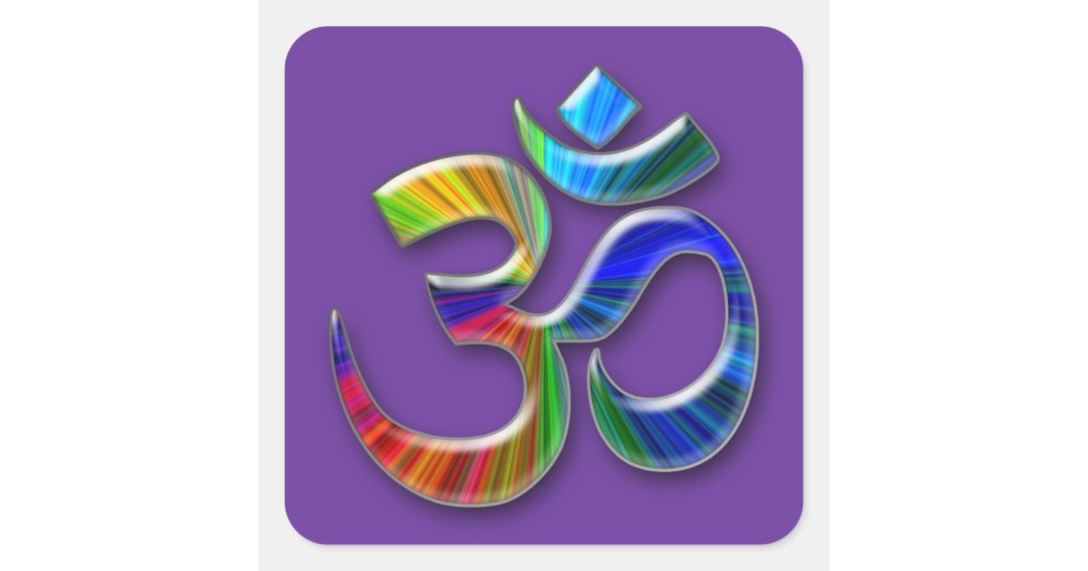 aum square sticker | Zazzle