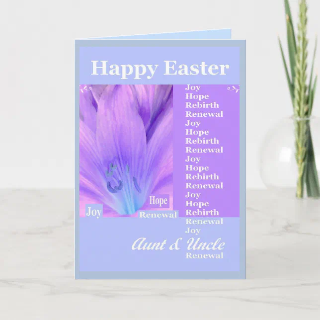 AUNT and UNCLE - Happy Easter with Lily Holiday Card | Zazzle