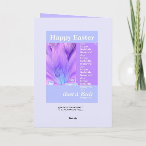 AUNT and UNCLE - Happy Easter with Lily Holiday Card | Zazzle