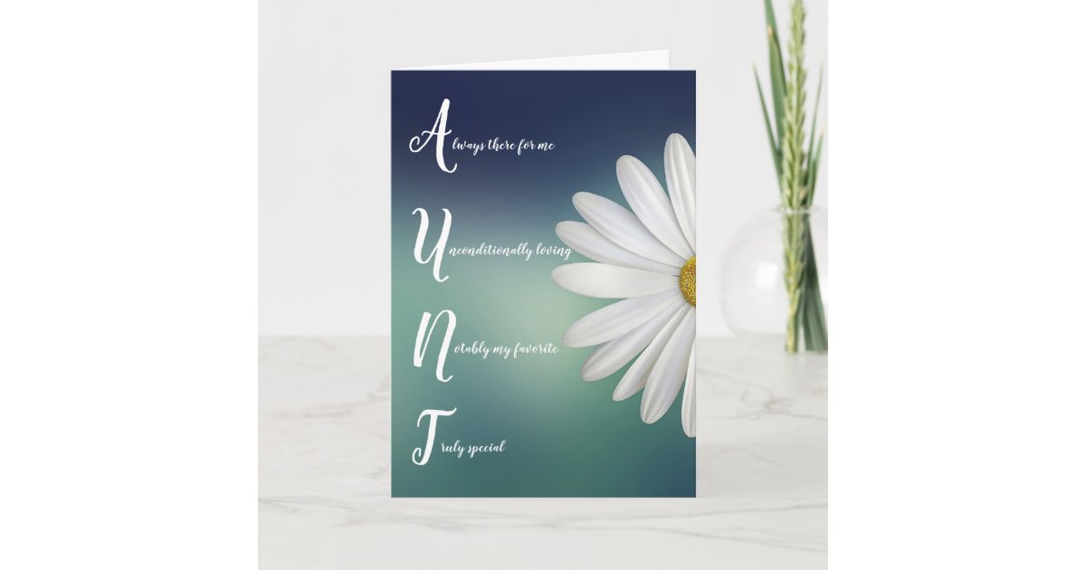 Aunt Auntie Floral Mother's Day Card | Zazzle