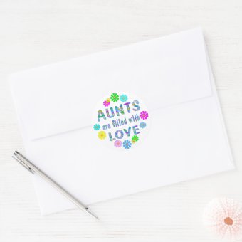 Aunt Classic Round Sticker | Zazzle