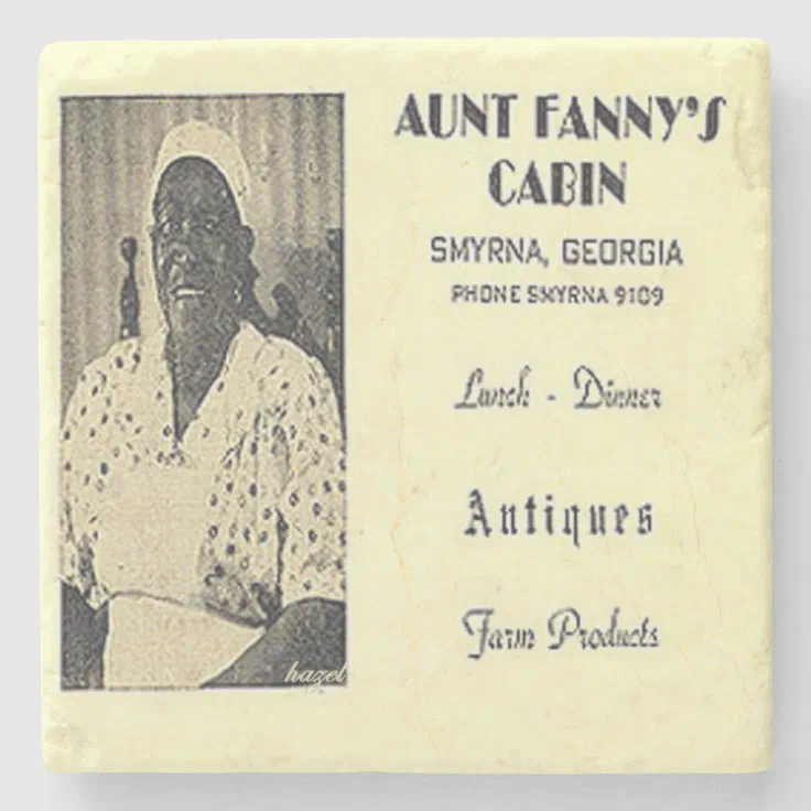 Aunt Fanny's Cabin Smyrna, Smyrna Georgia, Stone Coaster | Zazzle
