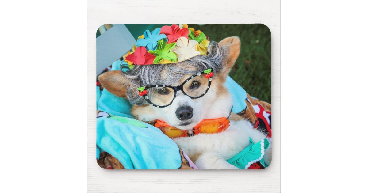 Aunt Gussy the Corgi mouse pad | Zazzle