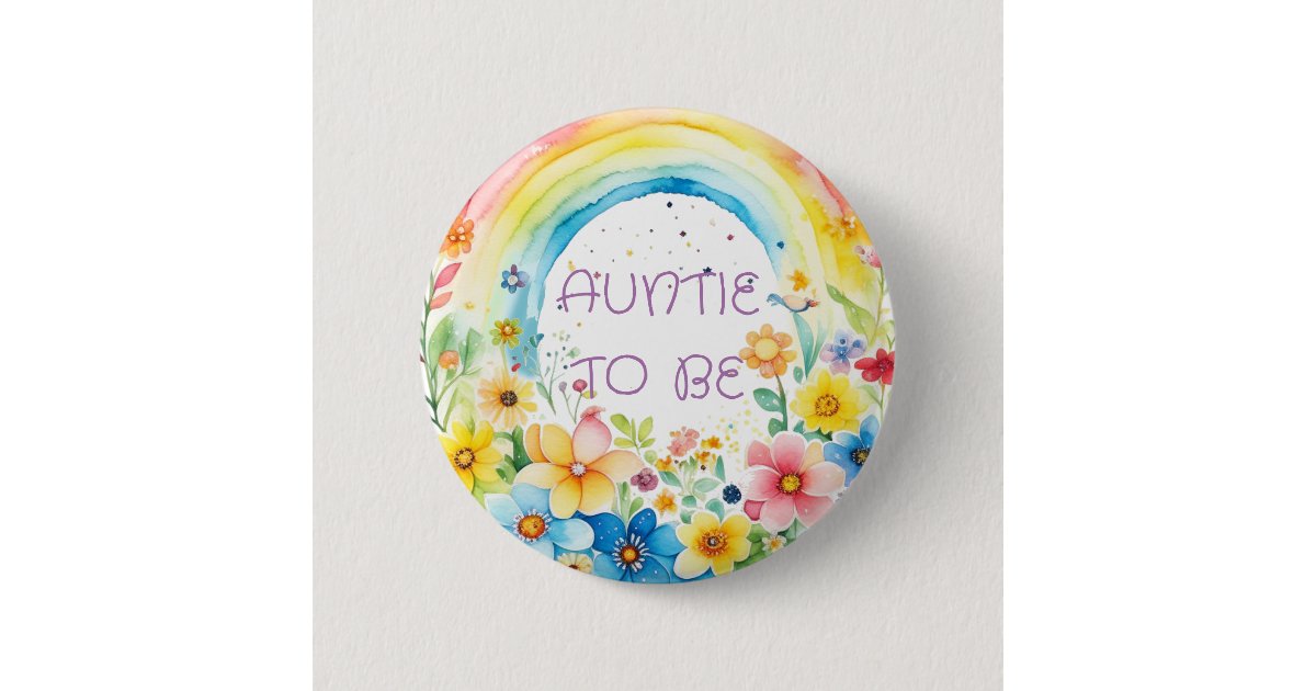 Aunt to be | Baby Shower Button | Zazzle