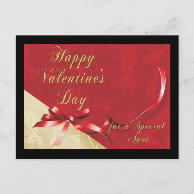 Aunt Valentine Postcard | Zazzle
