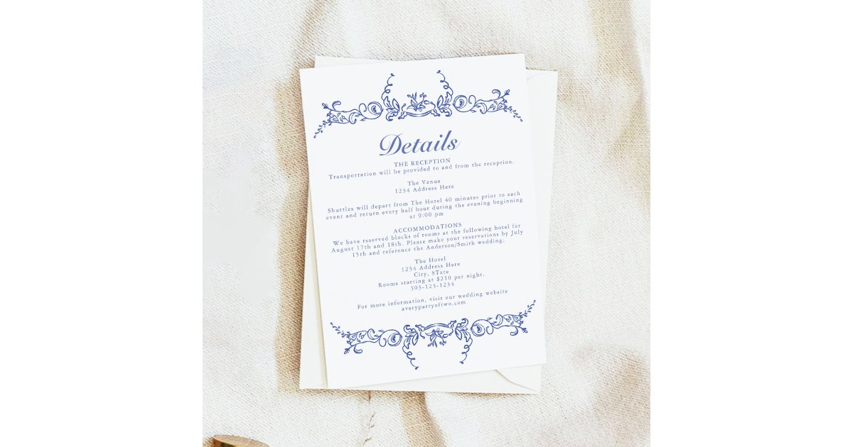AURELIA Chinoiserie Victorian Floral Details Card | Zazzle