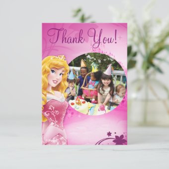 Aurora Birthday Thank You Cards | Zazzle