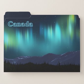 Aurora Borealis - Canada File Folder | Zazzle