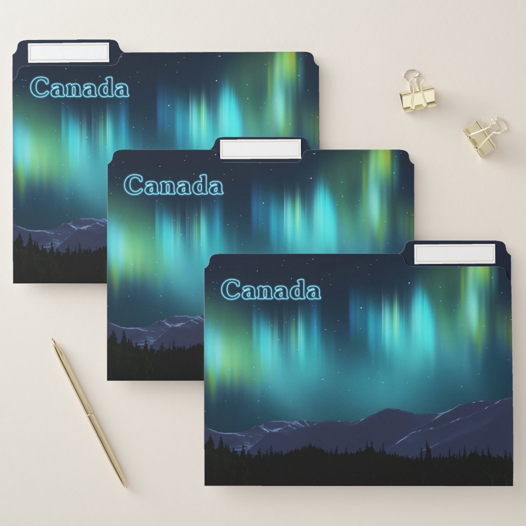 Aurora Borealis - Canada File Folder | Zazzle