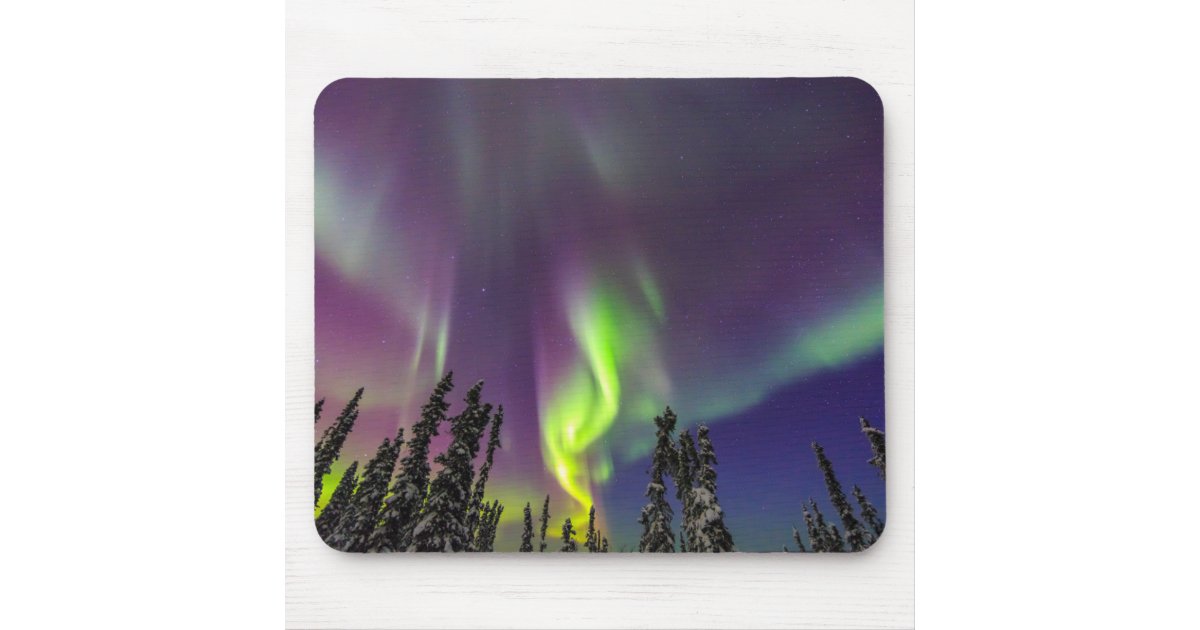 Aurora Borealis | Fairbanks, Alaska Mouse Pad | Zazzle