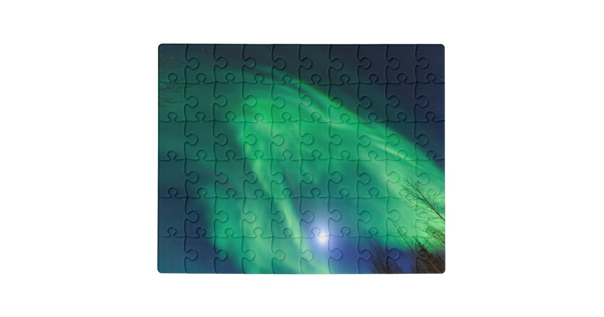 Aurora Borealis Northern Lights | Fairbanks Jigsaw Puzzle | Zazzle
