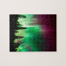 Aurora borealis northern lights jigsaw puzzle | Zazzle