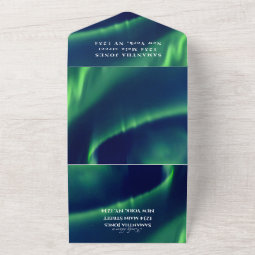 Aurora Borealis Sweet 16 Pretty Northern Lights A All In One Invitation ...