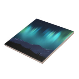 Aurora Borealis Tile | Zazzle