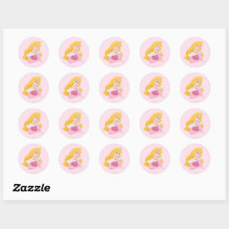 Aurora Headshot Classic Round Sticker | Zazzle
