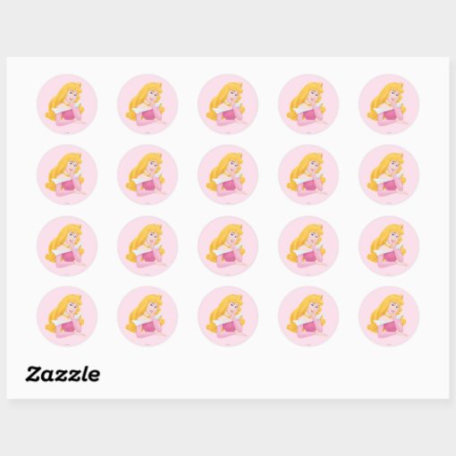 Aurora Headshot Classic Round Sticker | Zazzle