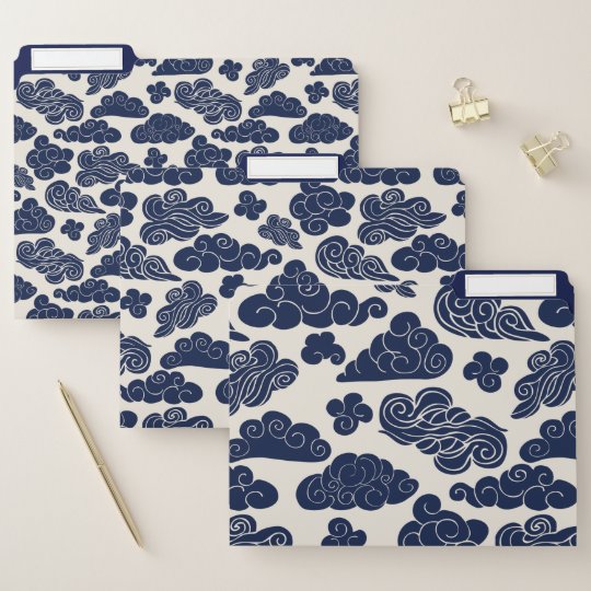 Auspicious Clouds Traditional Chinese Pattern FF File Folder | Zazzle.com
