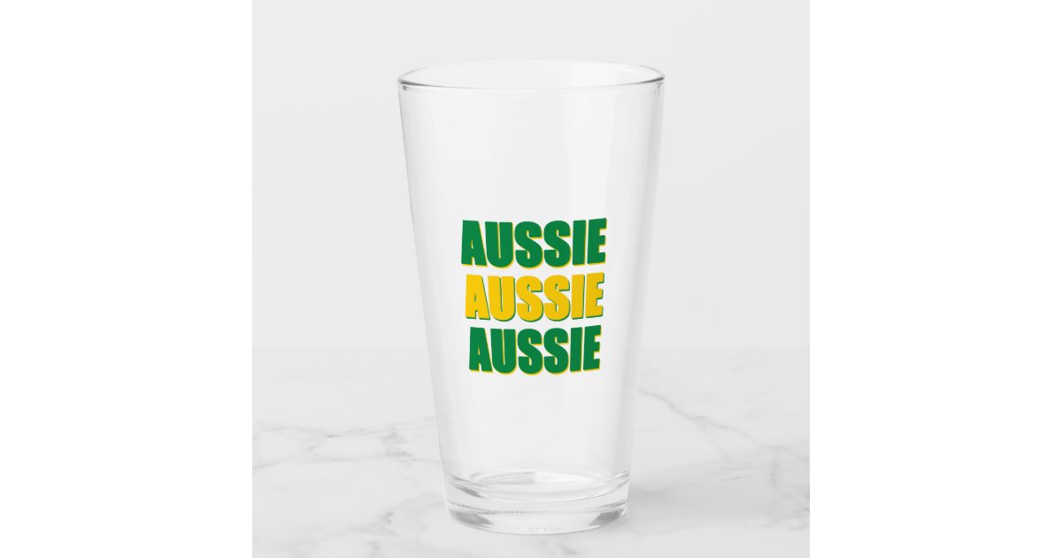 Aussie Aussie Aussie Glass | Zazzle