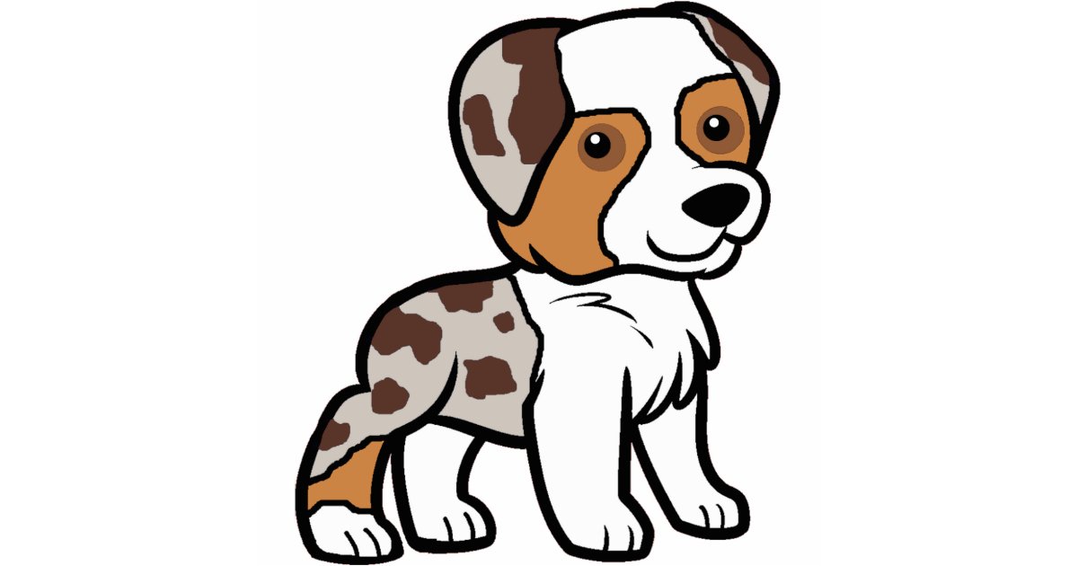 aussie red merle cartoon statuette | Zazzle
