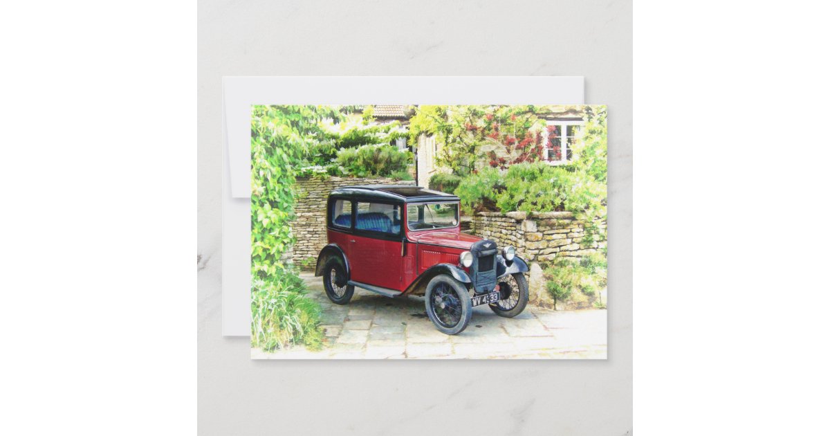 Austin 7 Invitation card | Zazzle