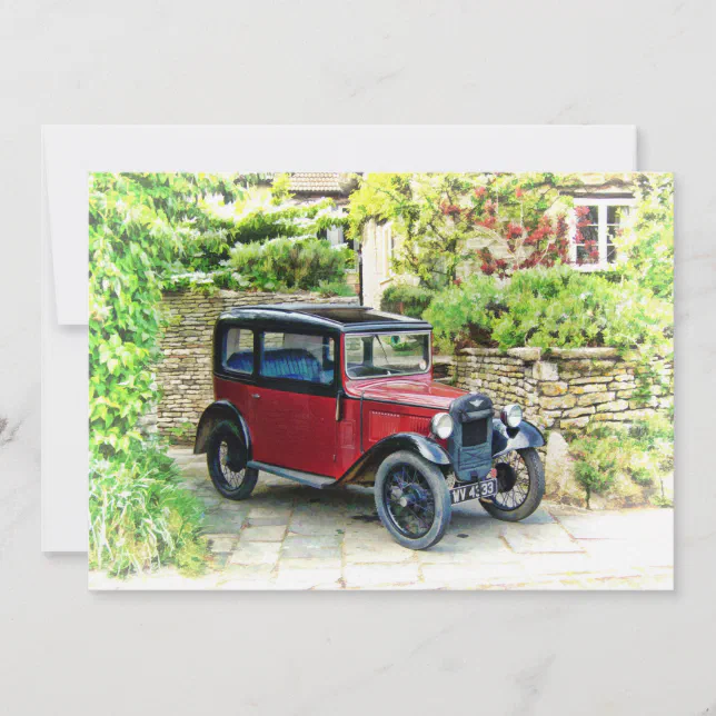 Austin 7 Invitation card | Zazzle