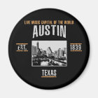 Austin Texas Travel Souvenir Fridge Magnets | Zazzle.com