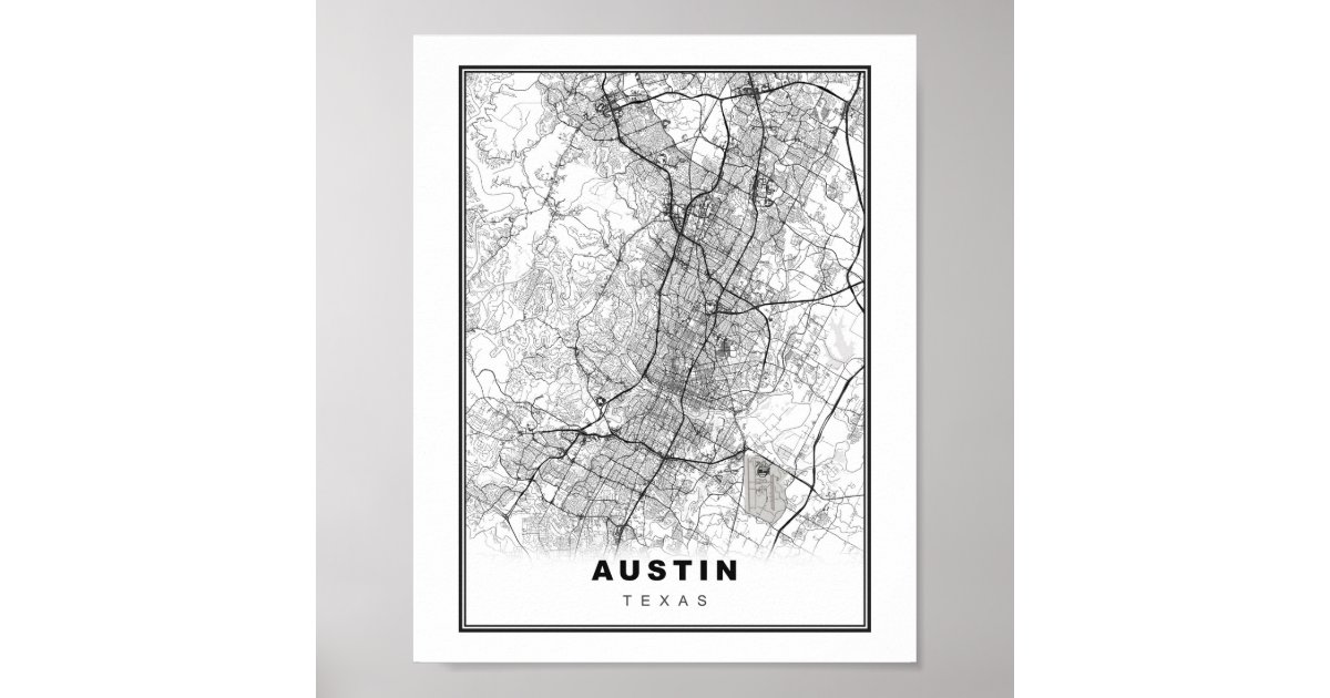 Austin Map Poster | Zazzle