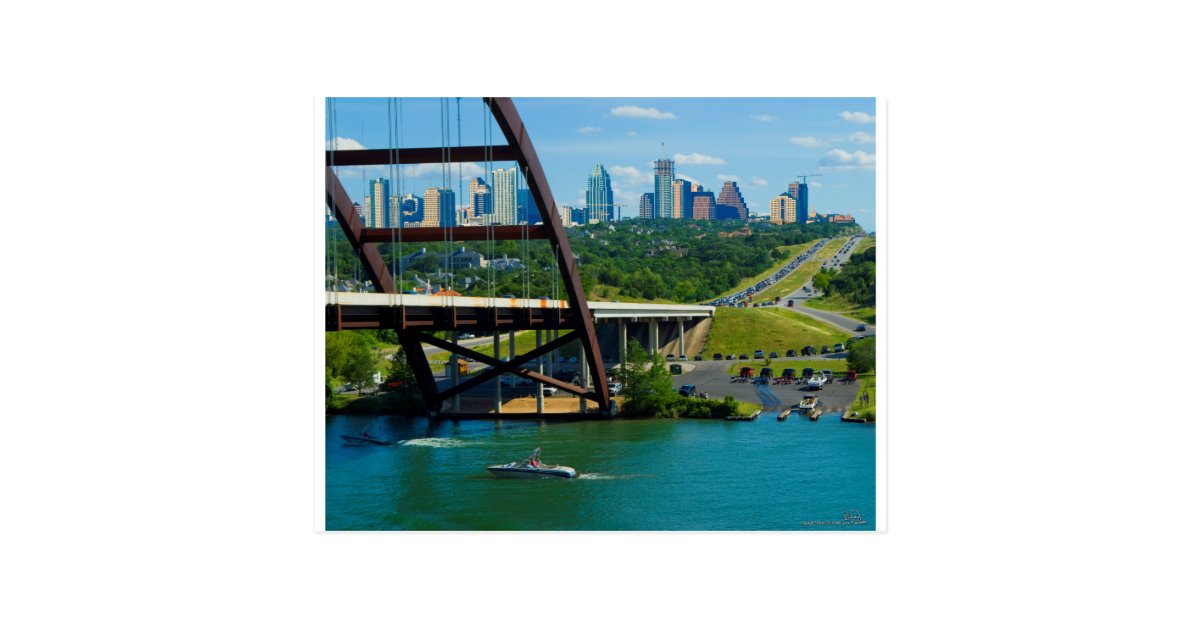 Austin, Texas from 360 Bridge Postcard | Zazzle.com
