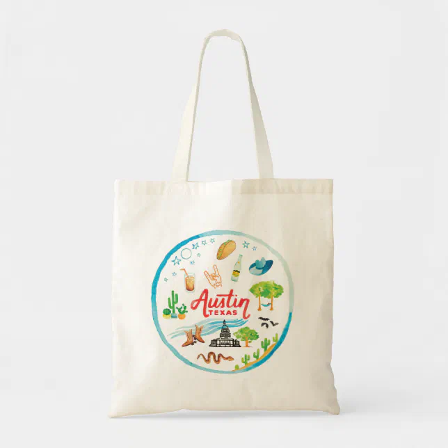 Austin Texas Map Tote | Zazzle