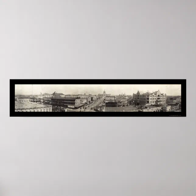 Austin, Texas Panorama Photo 1910 Poster | Zazzle