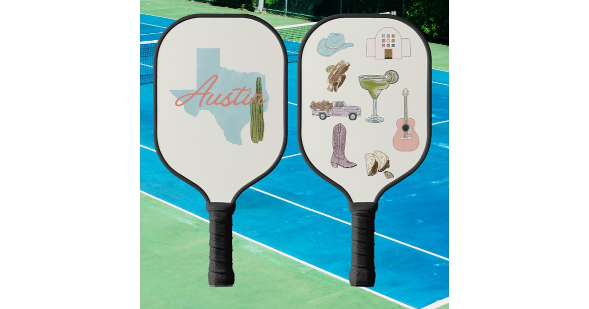 Austin Texas Pickleball Paddle | Zazzle