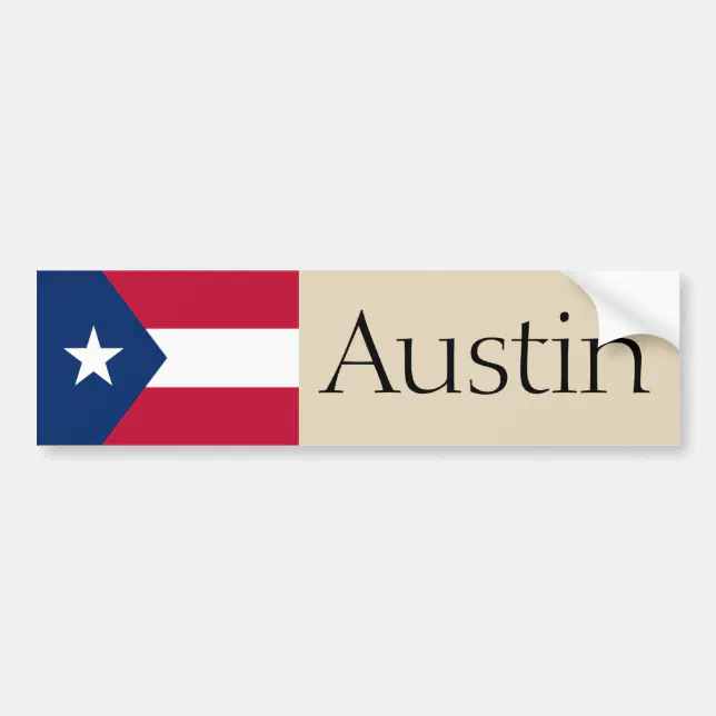 Austin, Texas proposed flag bumper sticker | Zazzle