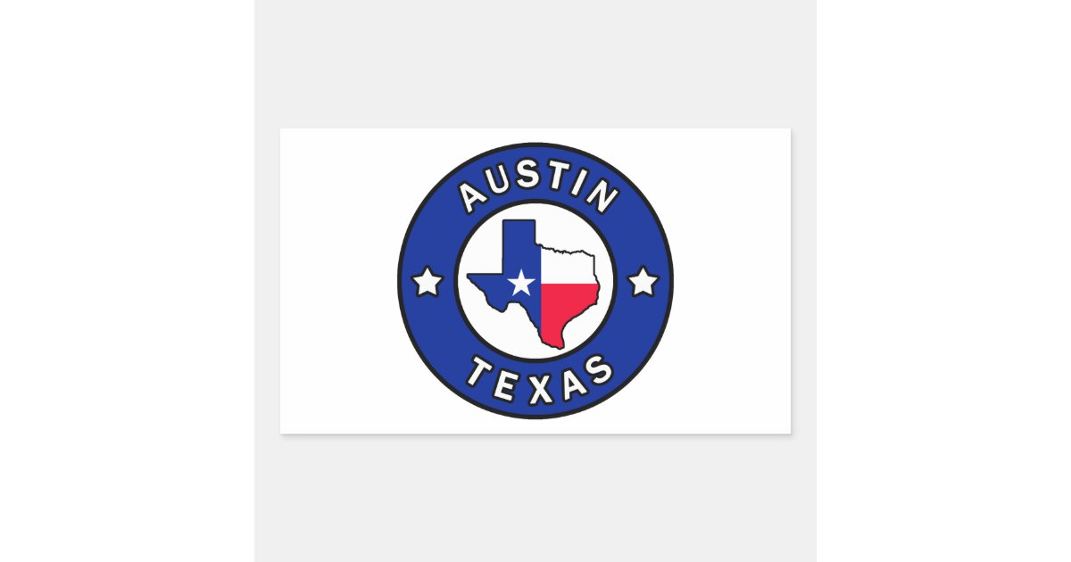 Austin Texas Rectangular Sticker | Zazzle