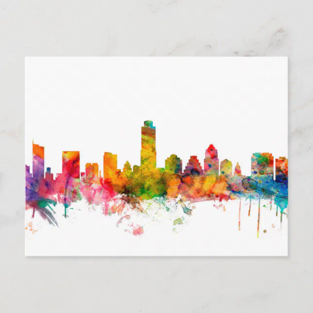 Austin Texas Skyline Postcard | Zazzle