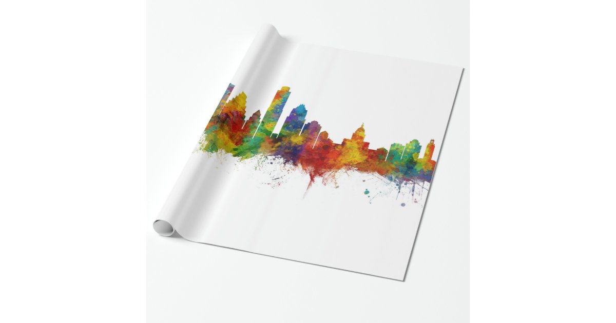 Austin Texas Skyline Wrapping Paper | Zazzle