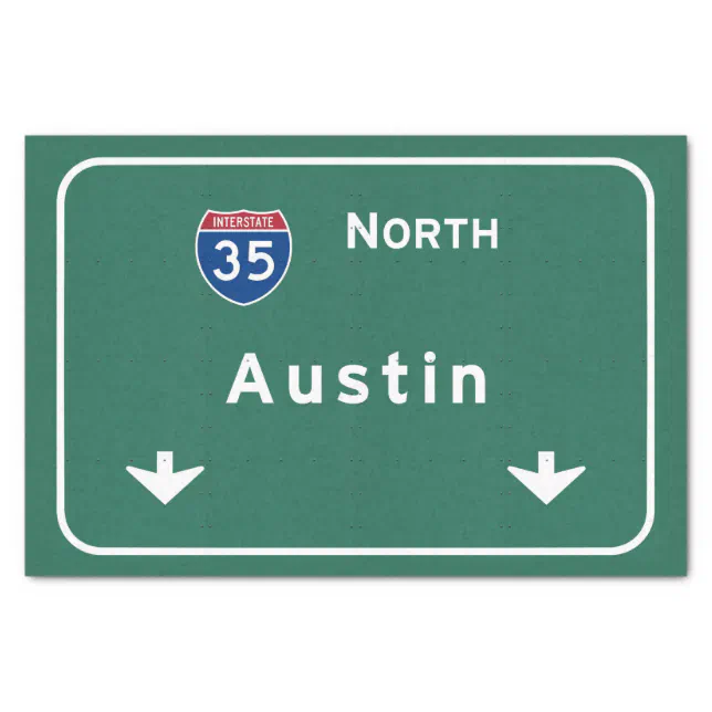 Austin Texas tx Interstate Highway Freeway Road : Tissue Paper | Zazzle