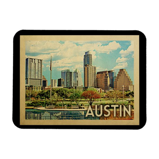 Austin Texas Vintage Travel Magnet | Zazzle.com