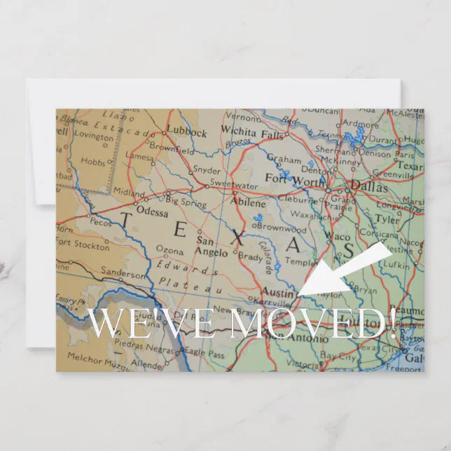 Austin, Texas We've Moved New Address Announcement | Zazzle