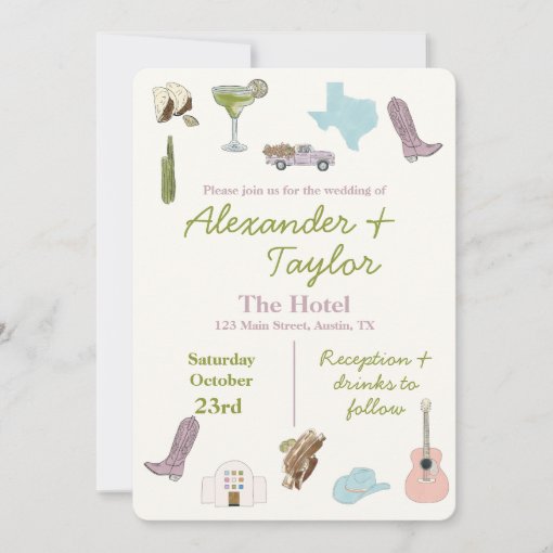 Austin, TX Wedding Invitations | Zazzle