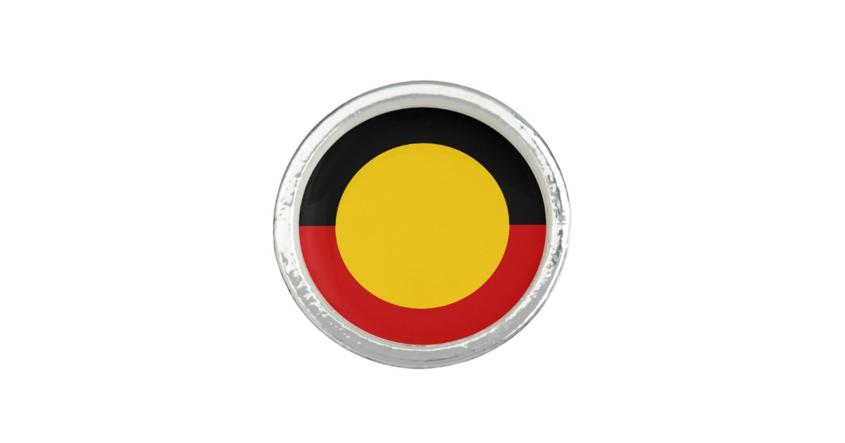 Australia Aboriginal Flag Ring | Zazzle