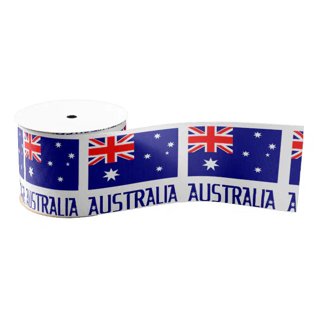 Australia and Australian Flag Grosgrain Ribbon | Zazzle