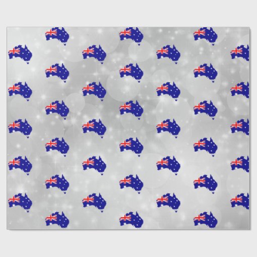 Australia Australian Flag Map Wrapping Paper | Zazzle