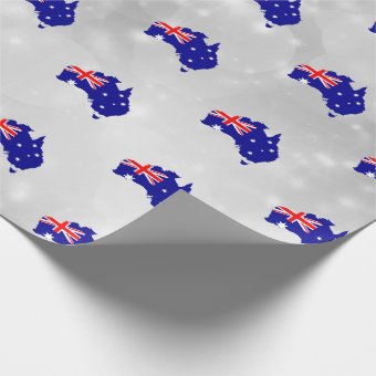 Australia Australian Flag Map Wrapping Paper | Zazzle