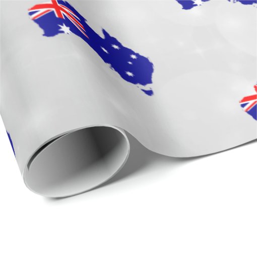 Australia Australian Flag Map Wrapping Paper | Zazzle