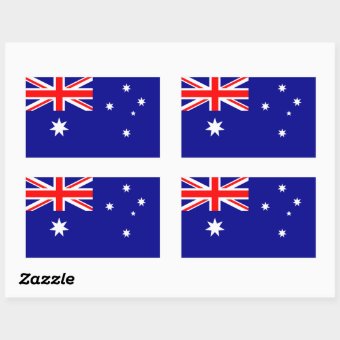 Australia/Australian Flag Rectangular Sticker | Zazzle