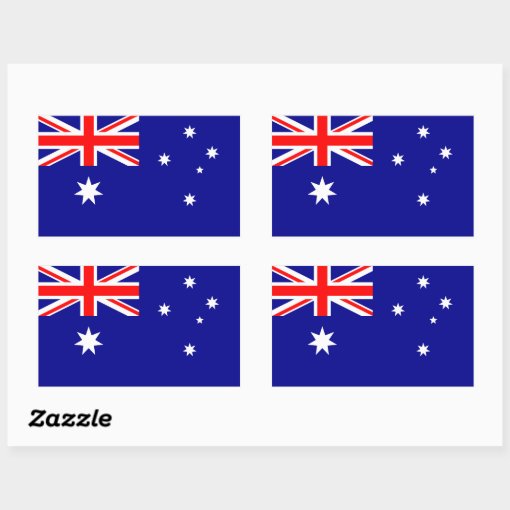 Australia/Australian Flag Rectangular Sticker | Zazzle