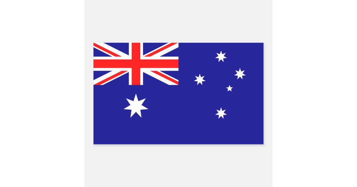 Australia/Australian Flag Rectangular Sticker | Zazzle