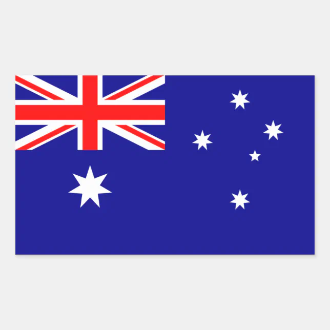 Australia/Australian Flag Rectangular Sticker | Zazzle