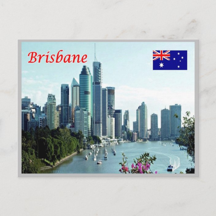 Australia - Brisbane - Skyline - Postcard | Zazzle.com