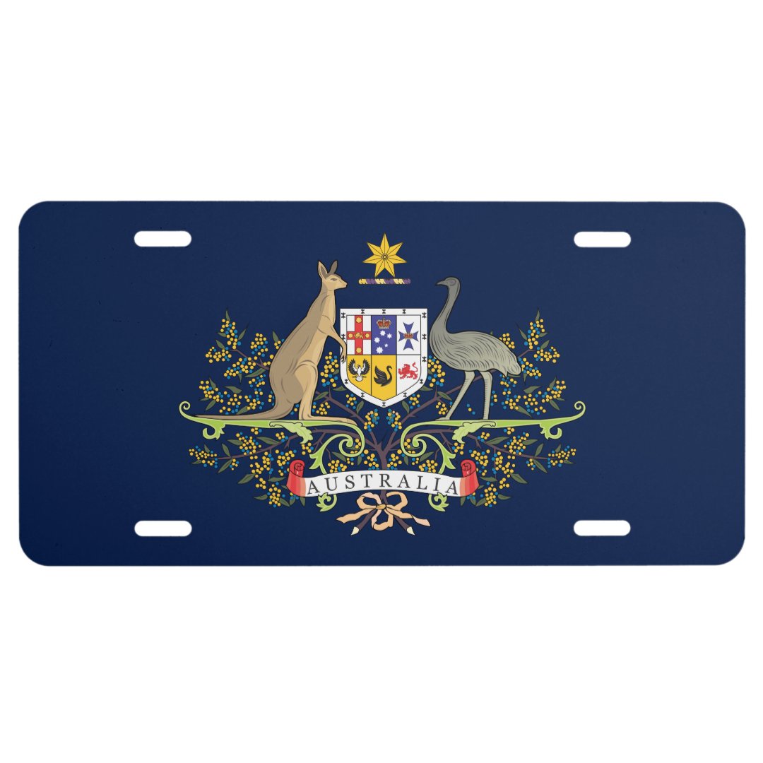 Australia Coat of Arms License Plate | Zazzle
